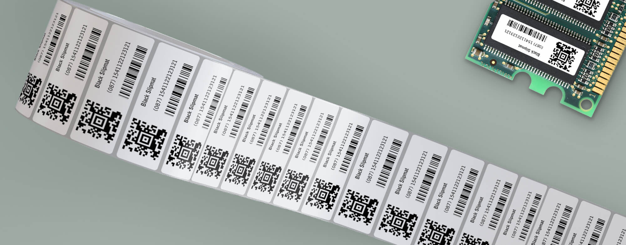 Heat abrasion & chemical resistant printed circuit board labels.